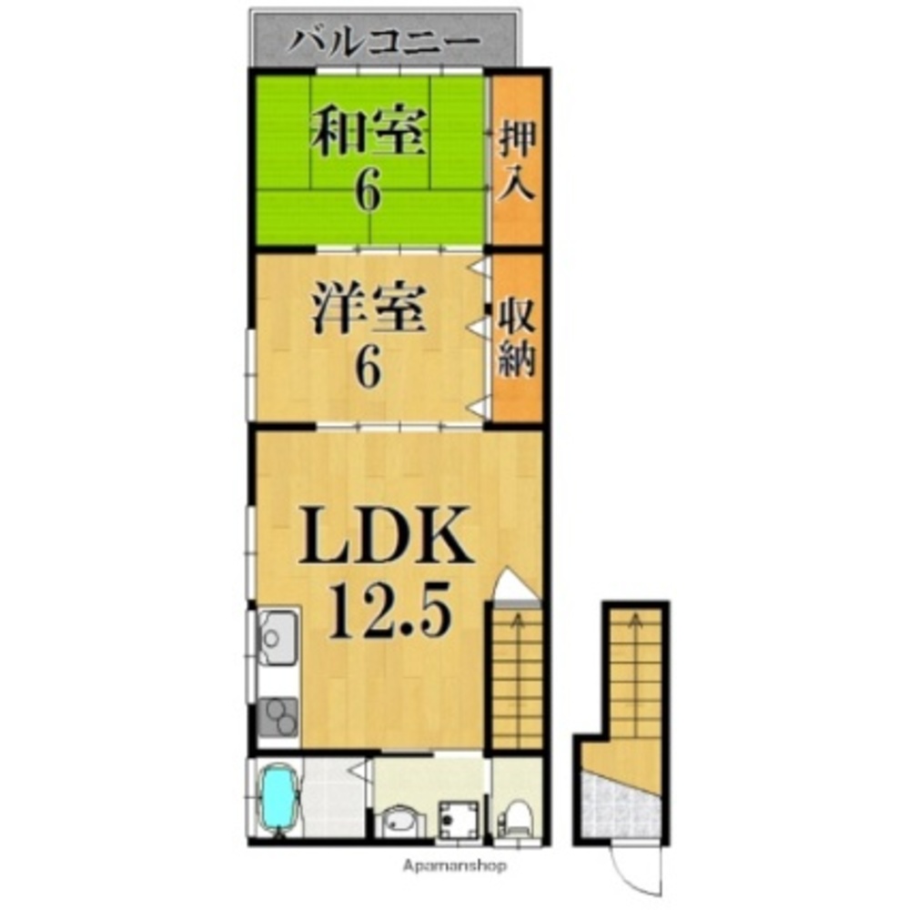 Rー15郡山ハイツ 奈良県大和郡山市西田中町000 (4万円／2LDK (和室6 洋室6 LDK12)／54.22㎡)｜賃貸物件(賃貸マンション・アパート・一戸建て)の住宅情報・お部屋探しなら ...