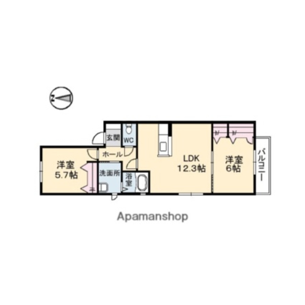 ステージラフィネI・II 徳島県名西郡石井町石井105 (5.8万円／2LDK (洋室5.7 洋室6 LDK12.3)／55.42㎡)｜賃貸物件(賃貸マンション・アパート・一戸建て)の住宅情報 ...