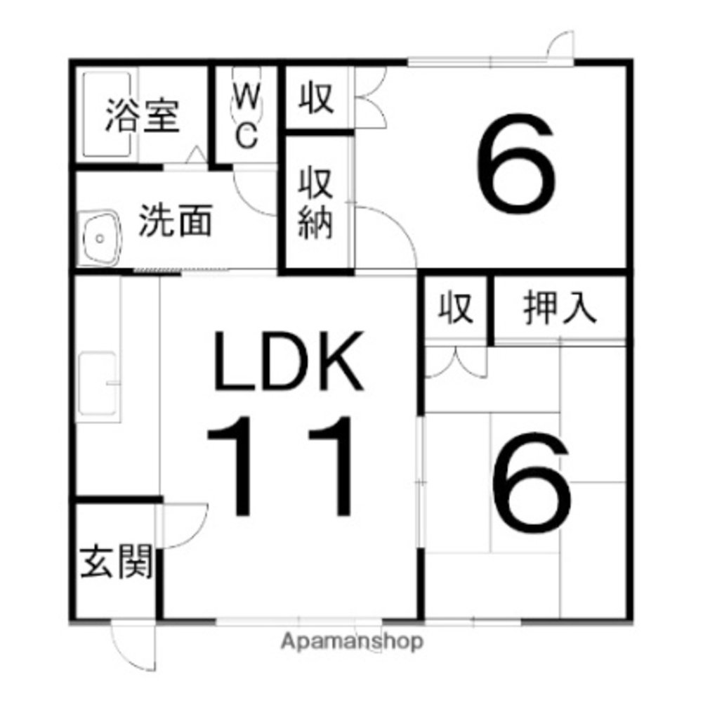 パークヒル緑ヶ岡 北海道釧路市緑ケ岡006 (4.5万円／2LDK (和室6 洋室6 LDK11)／51.84㎡)｜賃貸物件(賃貸マンション・アパート・一戸建て)の住宅情報・お部屋探しなら ...