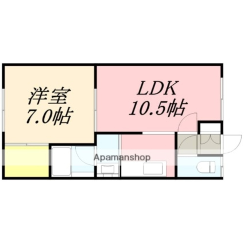 アヴェイル 北海道函館市西桔梗町000 (3.8万円／1LDK (洋室7 LD8 K2.5)／33.5㎡)｜賃貸物件(賃貸マンション・アパート・一戸建て)の住宅情報・お部屋探しならYahoo!不動産