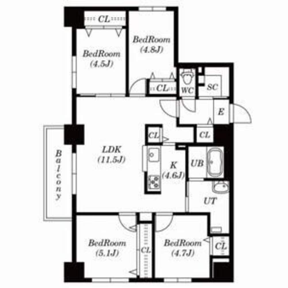 UranosS11(ウラノスエスジュウイチ) 北海道札幌市中央区南十一条西006 (16.2万円／4LDK／80.87㎡)｜賃貸物件(賃貸マンション・アパート・一戸建て)の住宅情報・お部屋探し ...