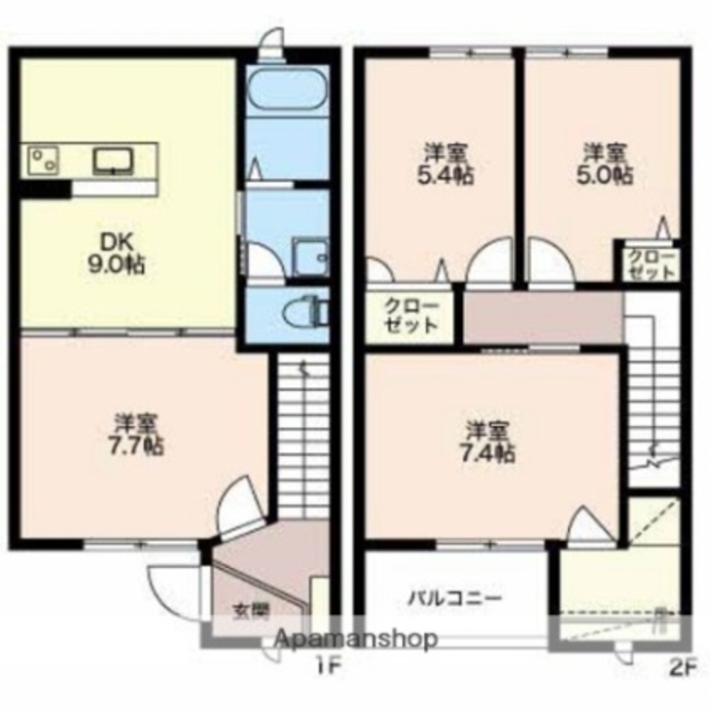 ソサイティー秋吉 富山県富山市秋吉000 (8.7万円／4DK (洋室5 洋室5.4 洋室7.4 洋室7.7 DK9)／82.14㎡)｜賃貸物件(賃貸マンション・アパート・一戸建て)の住宅情報 ...