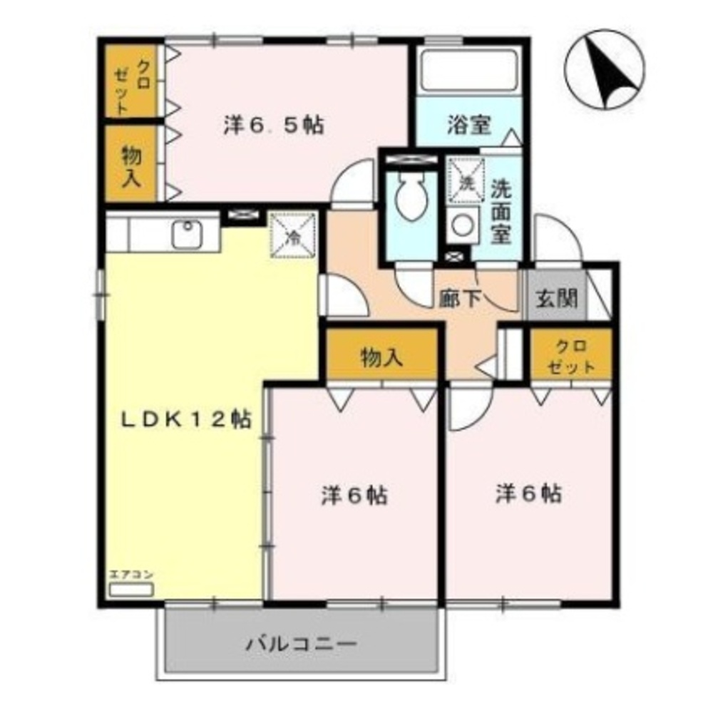 リビングタウン中川栄町 C 富山県高岡市中川栄町000 (8万円／3LDK (洋室6 洋室6 洋室6.5 LDK12)／70.43㎡)｜賃貸物件(賃貸マンション・アパート・一戸建て)の住宅情報 ...
