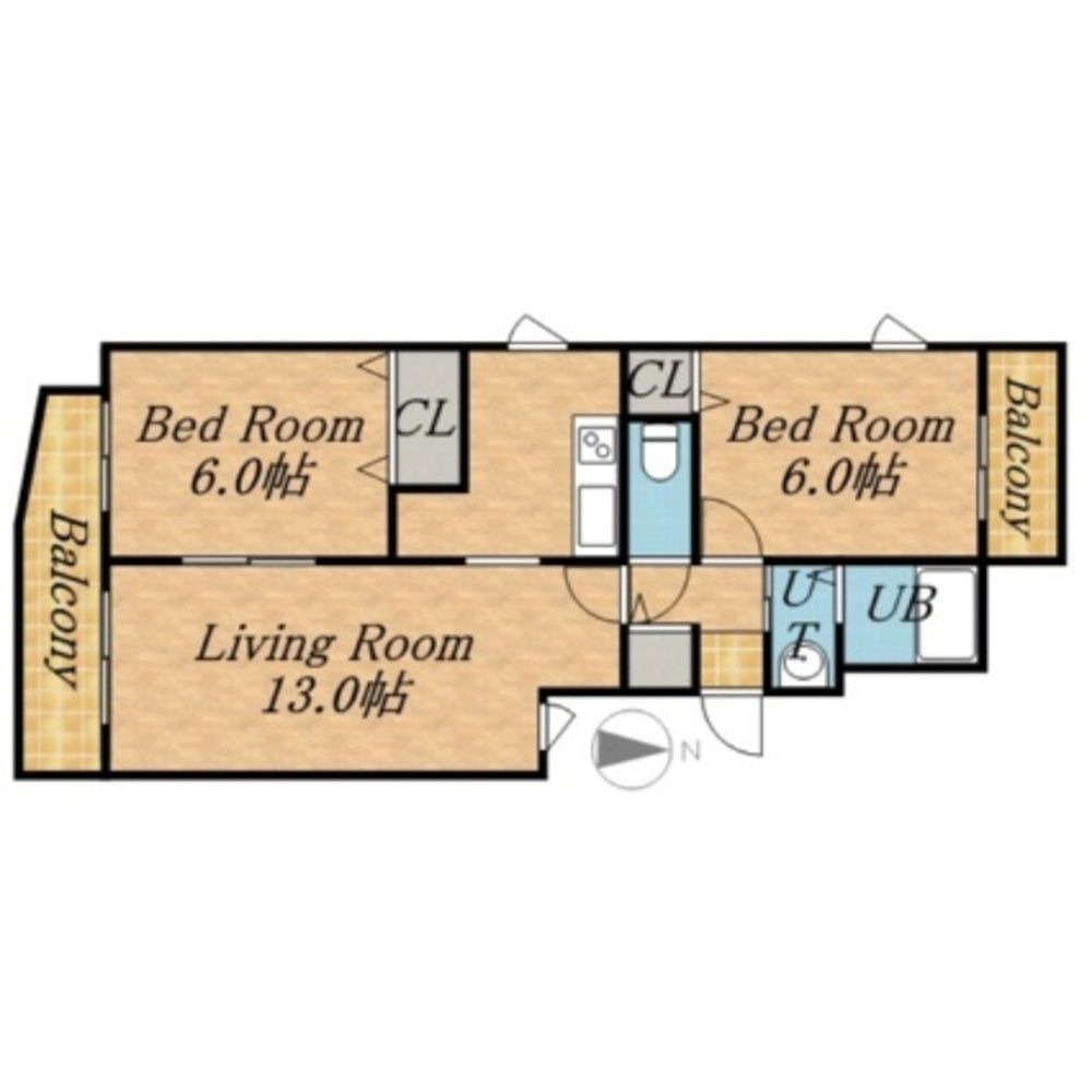 パークアベニュー21 北海道札幌市東区北二十一条東001 (5.5万円／2LDK／53㎡)｜賃貸物件(賃貸マンション・アパート・一戸建て)の住宅情報・お部屋探しならYahoo!不動産