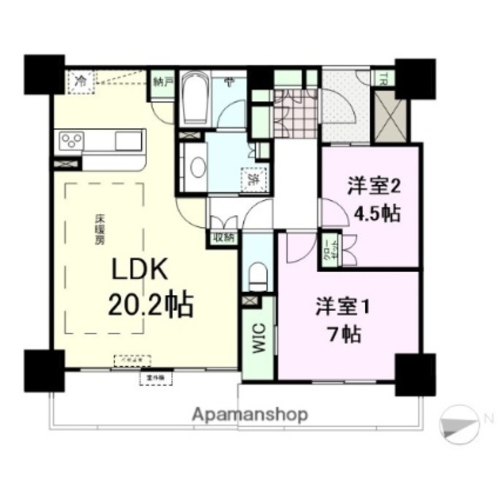 パークタワーあすと長町 宮城県仙台市太白区あすと長町001 (21万円／2LDK (洋室4.5 洋室7 LD16.1 K4.1)／73.08㎡)｜賃貸物件(賃貸マンション・アパート・一戸建て ...