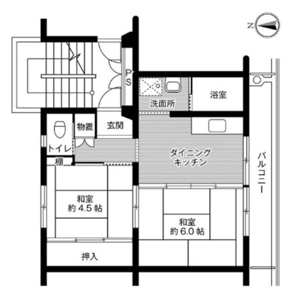 ビレッジハウス中川原1号棟 秋田県能代市能代町105 (3.21万円／2DK／39.83㎡)｜賃貸物件(賃貸マンション・アパート・一戸建て)の住宅情報・お部屋探しならYahoo!不動産