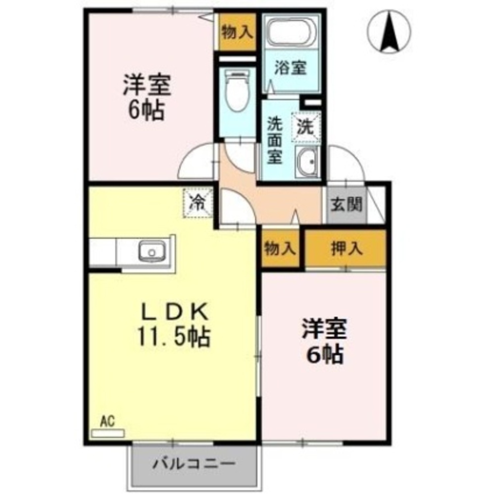 アスティオン 秋田県秋田市広面124 (6.3万円／2LDK (洋室6 洋室6 LDK11.5)／53.73㎡)｜賃貸物件(賃貸マンション・アパート・一戸建て)の住宅情報・お部屋探しなら ...