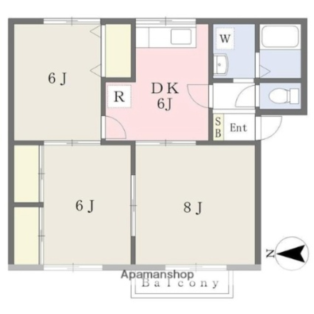 奥羽本線 秋田駅 地上2階建て 築29年 秋田県秋田市八橋本町004 (6万円／3DK (洋室6 洋室6 洋室8 DK6)／53.9㎡)｜賃貸物件(賃貸マンション・アパート・一戸建て)の住宅 ...