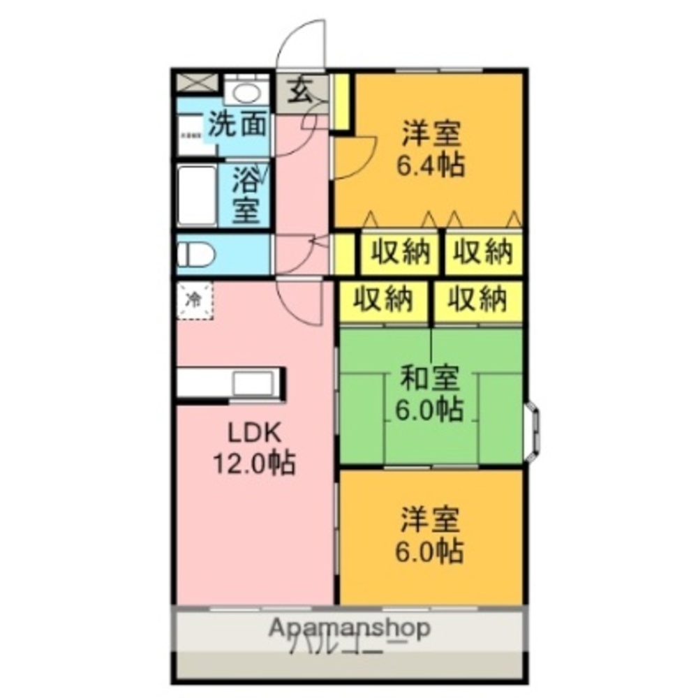 グランシャリオ 島根県松江市東津田町000 (6.5万円／3LDK (和室6 洋室6 洋室6.4 LDK12)／69.06㎡)｜賃貸物件(賃貸マンション・アパート・一戸建て)の住宅情報・お ...