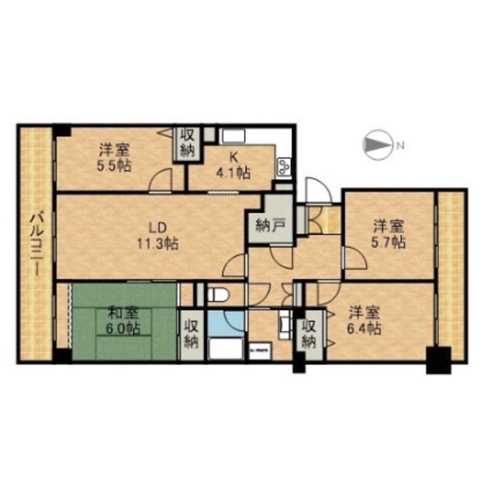 東海道本線（JR東海） 浜松駅 地上15階建て 築39年 静岡県浜松市中央区砂山町000 (11万円／4SLDK (和室6 洋室5.5 洋室5.7 洋室6.4 他)／90.51㎡)｜賃貸物件 ...