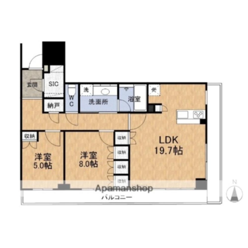 ザ・福井タワー スカイレジデンス 福井県福井市中央001 (27万円／2LDK (洋室5 洋室8 LDK19.7)／80.02㎡)｜賃貸物件(賃貸マンション・アパート・一戸建て)の住宅情報・お ...