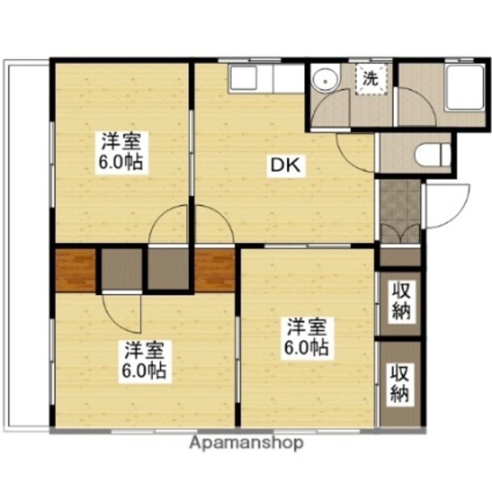 横山ビル 広島県広島市西区草津東002 (5万円／3DK (洋室6 洋室6 洋室6 DK6)／57.51㎡)｜賃貸物件(賃貸マンション・アパート・一戸建て)の住宅情報・お部屋探しならYahoo!不動産