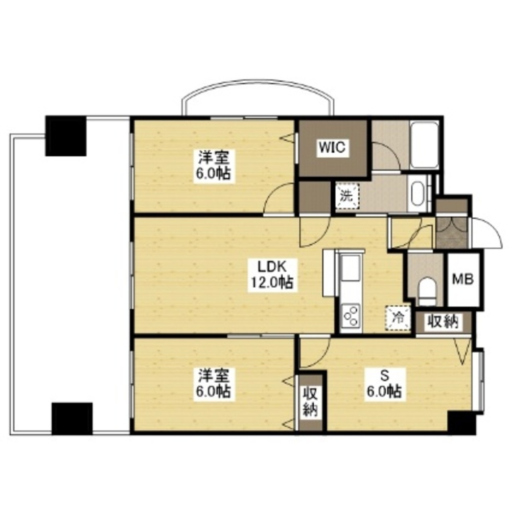 山陽本線（JR西日本） 東福山駅 地上10階建て 築17年 広島県福山市春日町001 (9.1万円／2SLDK (洋室6 洋室6 LDK12 納戸6)／62.69㎡)｜賃貸物件(賃貸マンション ...
