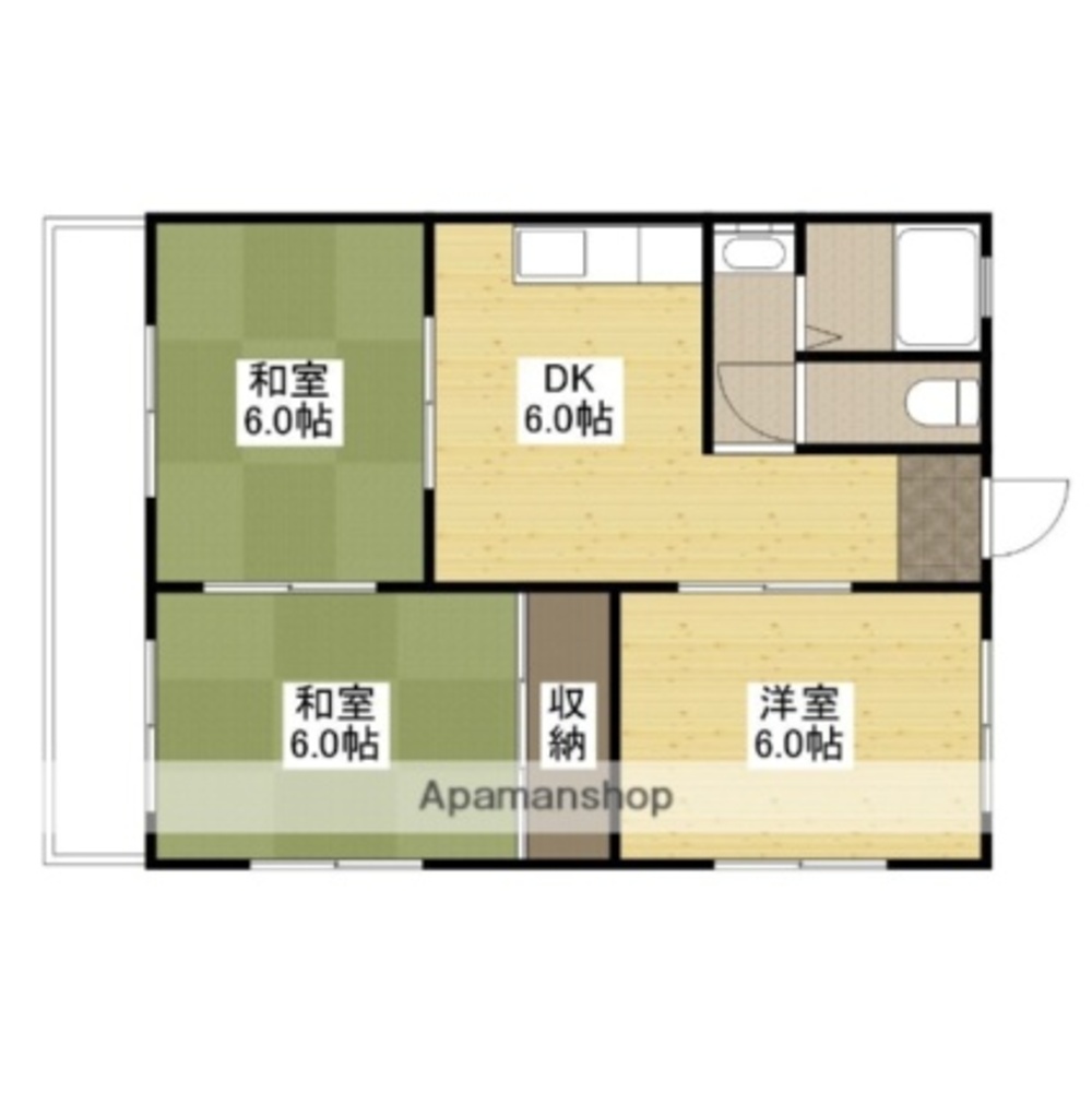 広島高速交通アストラムライン 西原駅 地上4階建て 築43年 広島県広島市安佐南区西原006 (5.5万円／3DK (和室6 和室6 洋室6 DK6)／52.17㎡)｜賃貸物件(賃貸マンション ...