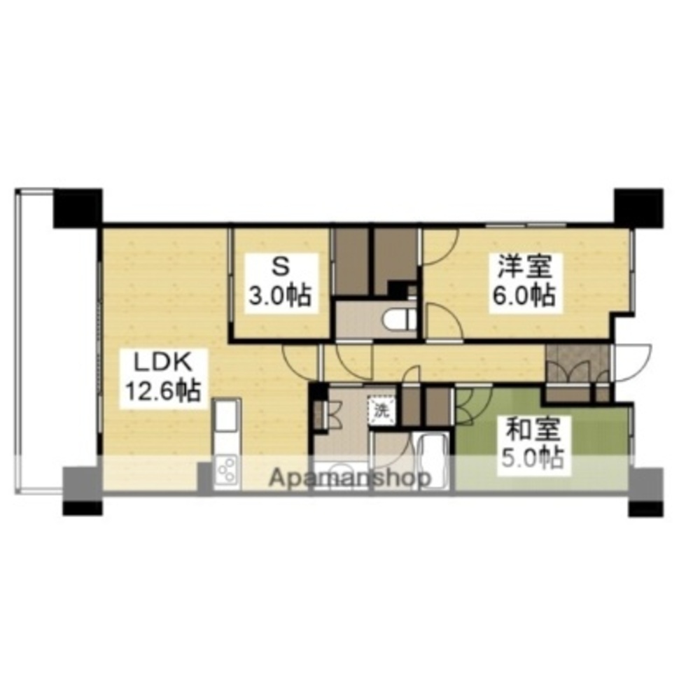 ソシオ入船 広島県福山市入船町003 (16万円／2SLDK (和室5 洋室6 LDK16.1 納戸3)／66.93㎡)｜賃貸物件(賃貸マンション・アパート・一戸建て)の住宅情報・お部屋探し ...