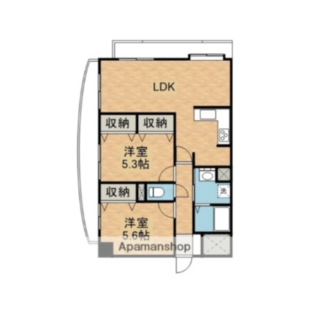 ライオンズマンション開運橋 岩手県盛岡市大沢川原003 (11万円／2LDK／55.74㎡)｜賃貸物件(賃貸マンション・アパート・一戸建て)の住宅情報・お部屋探しならYahoo!不動産