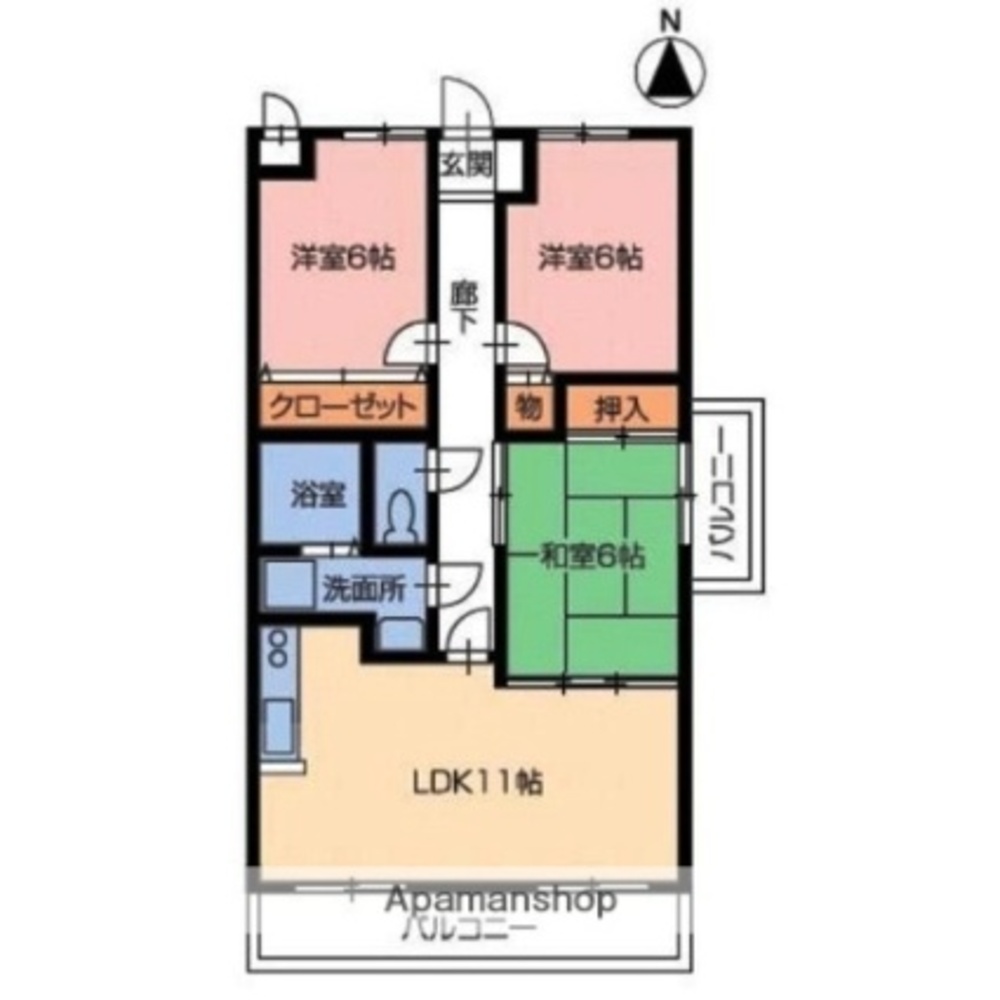 スカール土居田 愛媛県松山市土居田町000 (5.2万円／3LDK (和室6 洋室6 洋室6 LDK11)／66.34㎡)｜賃貸物件(賃貸マンション・アパート・一戸建て)の住宅情報・お部屋探し ...