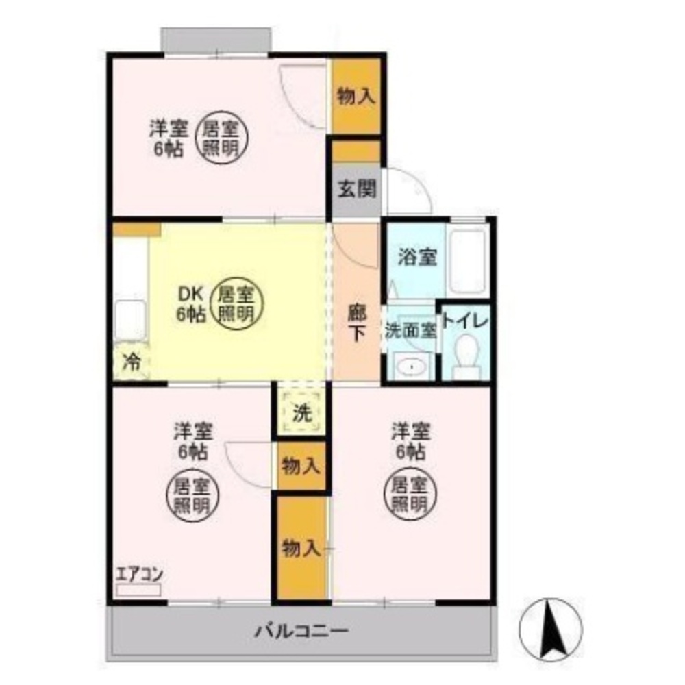サニーヒルハイツ 千葉県木更津市清見台東001 (5.3万円／3DK (洋室6 洋室6 洋室6 DK6)／53.46㎡)｜賃貸物件(賃貸マンション・アパート・一戸建て)の住宅情報・お部屋探し ...