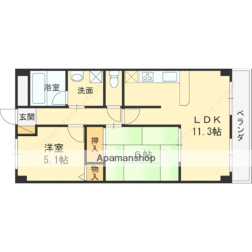 ベルベデール甲南 兵庫県神戸市東灘区甲南町005 (8.2万円／2LDK／51.66㎡)｜賃貸物件(賃貸マンション・アパート・一戸建て)の住宅情報・お部屋探しならYahoo!不動産