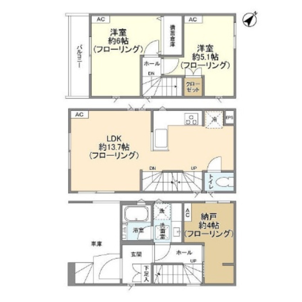 Kolet津田沼04 千葉県船橋市前原東004 (19.3万円／2SLDK (洋室5.1 洋室6 LDK13.7 納戸4)／67.67㎡)｜賃貸物件(賃貸マンション・アパート・一戸建て)の住宅 ...