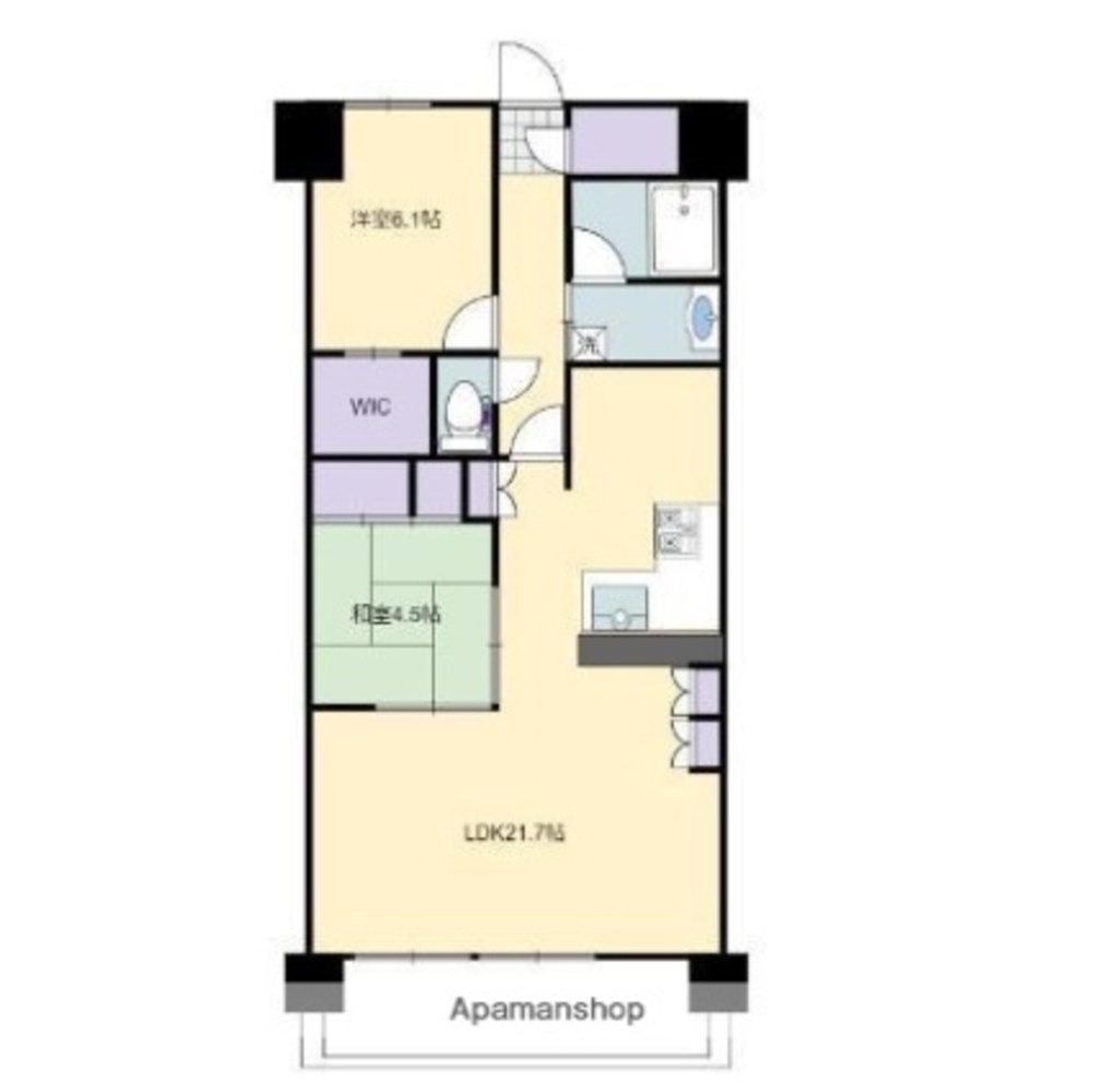ポレスター宮崎 ザ・プレミアム 宮崎県宮崎市高千穂通002 (13万円／2LDK (和室4.5 洋室6.1 LDK21.7)／70.51㎡)｜賃貸物件(賃貸マンション・アパート・一戸建て)の ...