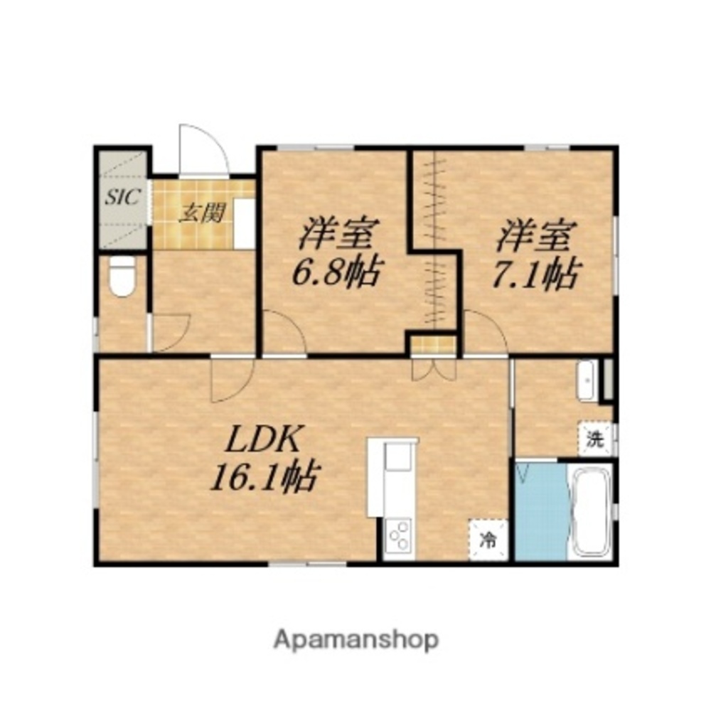 ラ・コリーヌ 長野県飯田市上郷黒田000 (11万円／2LDK (洋室6.8 洋室7.1 LDK16.1)／65.32㎡)｜賃貸物件(賃貸マンション・アパート・一戸建て)の住宅情報・お部屋探し ...