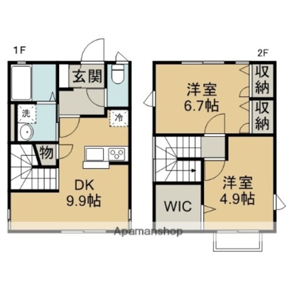 ファミーユA 埼玉県川越市中原町001 (9.5万円／2DK (洋室4.9 洋室6.7 DK9.9)／57.11㎡)｜賃貸物件(賃貸マンション・アパート・一戸建て)の住宅情報・お部屋探しなら ...