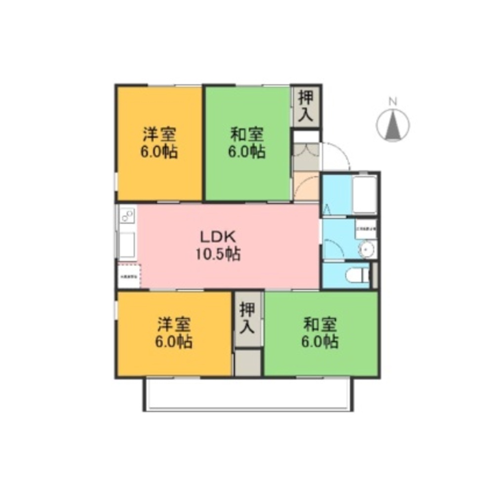 サンハイツ秋山B 静岡県駿東郡長泉町上土狩000 (6.4万円／4LDK (和室6 和室6 洋室6 洋室6 LDK10.5)／70㎡)｜賃貸物件(賃貸マンション・アパート・一戸建て)の住宅情報 ...