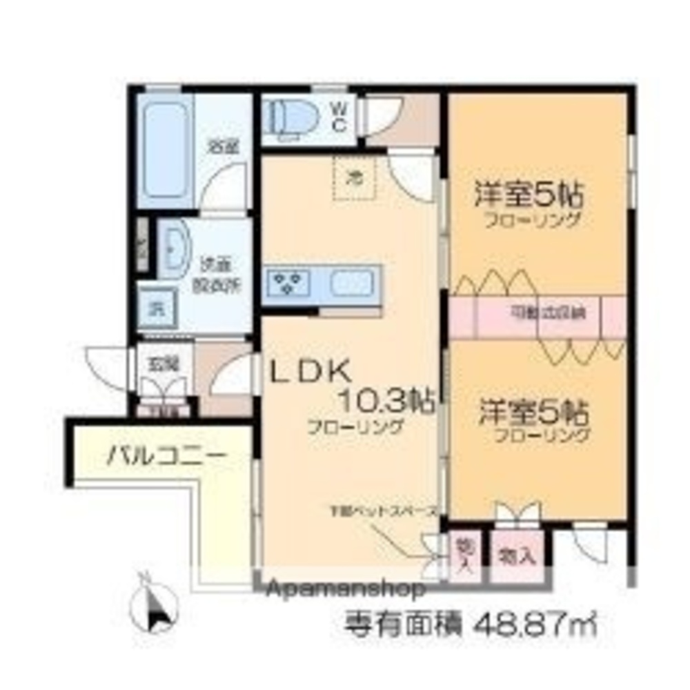 総武線 新小岩駅 地上3階建て 築1年未満 東京都江戸川区松島004 (16.1万円／2LDK／48.87㎡)｜賃貸物件(賃貸マンション・アパート・一戸建て)の住宅情報・お部屋探しなら ...