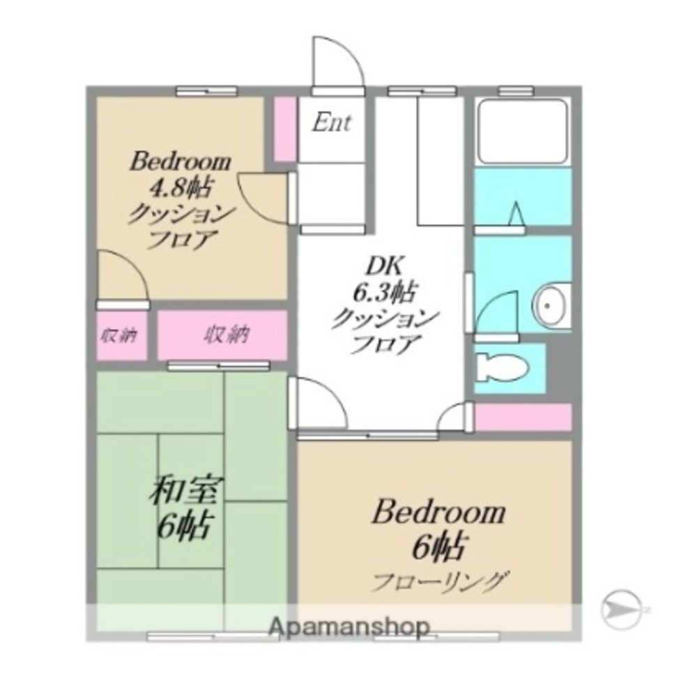 クラウンハイツ 神奈川県川崎市宮前区菅生006 (6.5万円／3DK (和室6 和室6 洋室4.8 DK6.3)／47.54㎡)｜賃貸物件(賃貸マンション・アパート・一戸建て)の住宅情報・お ...