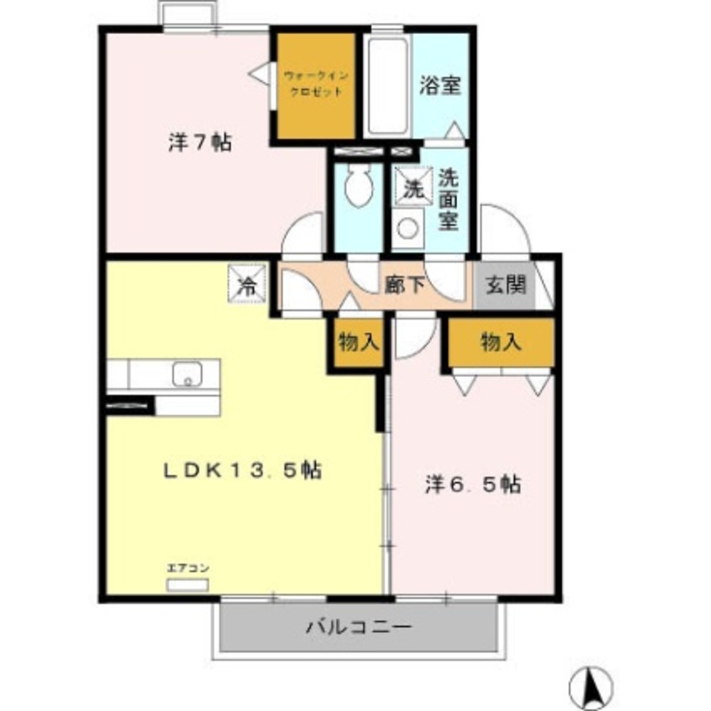 クレスト稲葉 長野県長野市大字稲葉103 (7.2万円／2LDK (洋室6.5 洋室7 LDK13.5)／62.1㎡)｜賃貸物件(賃貸マンション・アパート・一戸建て)の住宅情報・お部屋探しなら ...