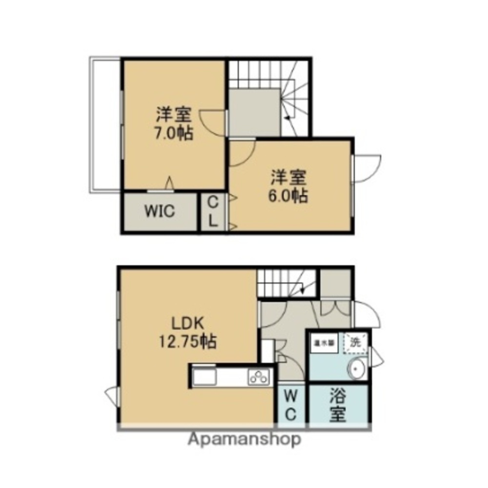新生ハイツ 北海道千歳市清流002 (7.6万円／2LDK (洋室6 洋室7 LDK12.8)／70.31㎡)｜賃貸物件(賃貸マンション・アパート・一戸建て)の住宅情報・お部屋探しなら ...