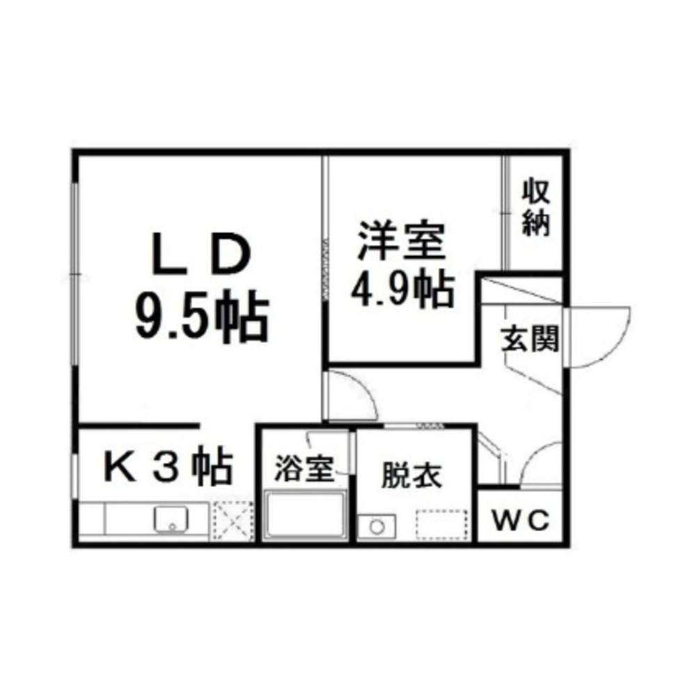 ハイウェイ39 北海道北見市並木町000 (4万円／1LDK (洋室4.9 LD9.5 K3)／43.1㎡)｜賃貸物件(賃貸マンション・アパート・一戸建て)の住宅情報・お部屋探しならYahoo!不動産
