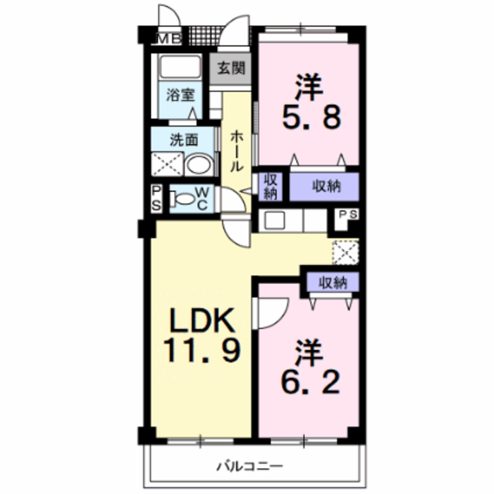 ピリア 山梨県甲府市千塚005 (5.75万円／2LDK／55.08㎡)｜賃貸物件(賃貸マンション・アパート・一戸建て)の住宅情報・お部屋探しならYahoo!不動産