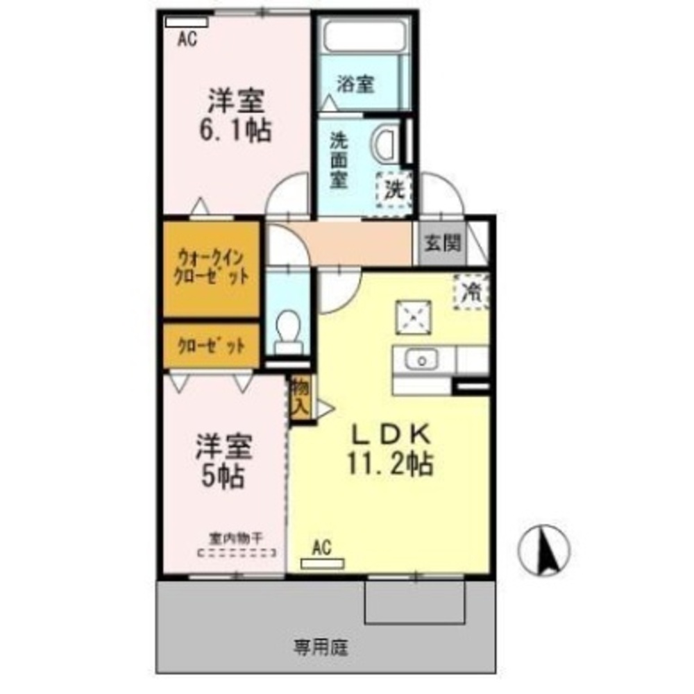 ハミングバード羽島 岐阜県羽島市竹鼻町蜂尻000 (6.2万円／2LDK (洋室5 洋室6.1 LDK11.2)／54.81㎡)｜賃貸物件(賃貸マンション・アパート・一戸建て)の住宅情報・お ...