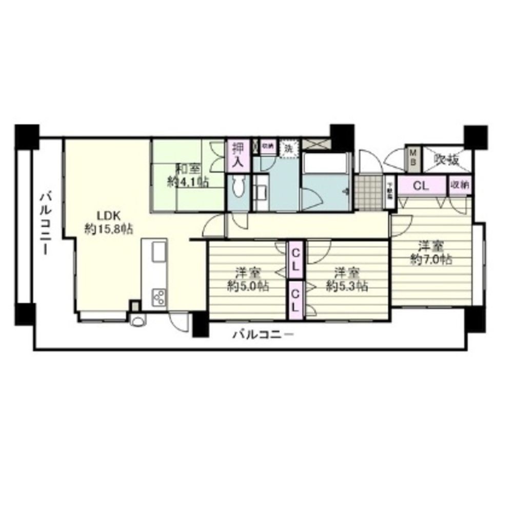 ファーネスト大竜町 鹿児島県鹿児島市大竜町000 (14万円／4LDK (和室4.1 洋室5 洋室5.3 洋室7 LDK15.8)／84.33㎡)｜賃貸物件(賃貸マンション・アパート・一戸建て ...