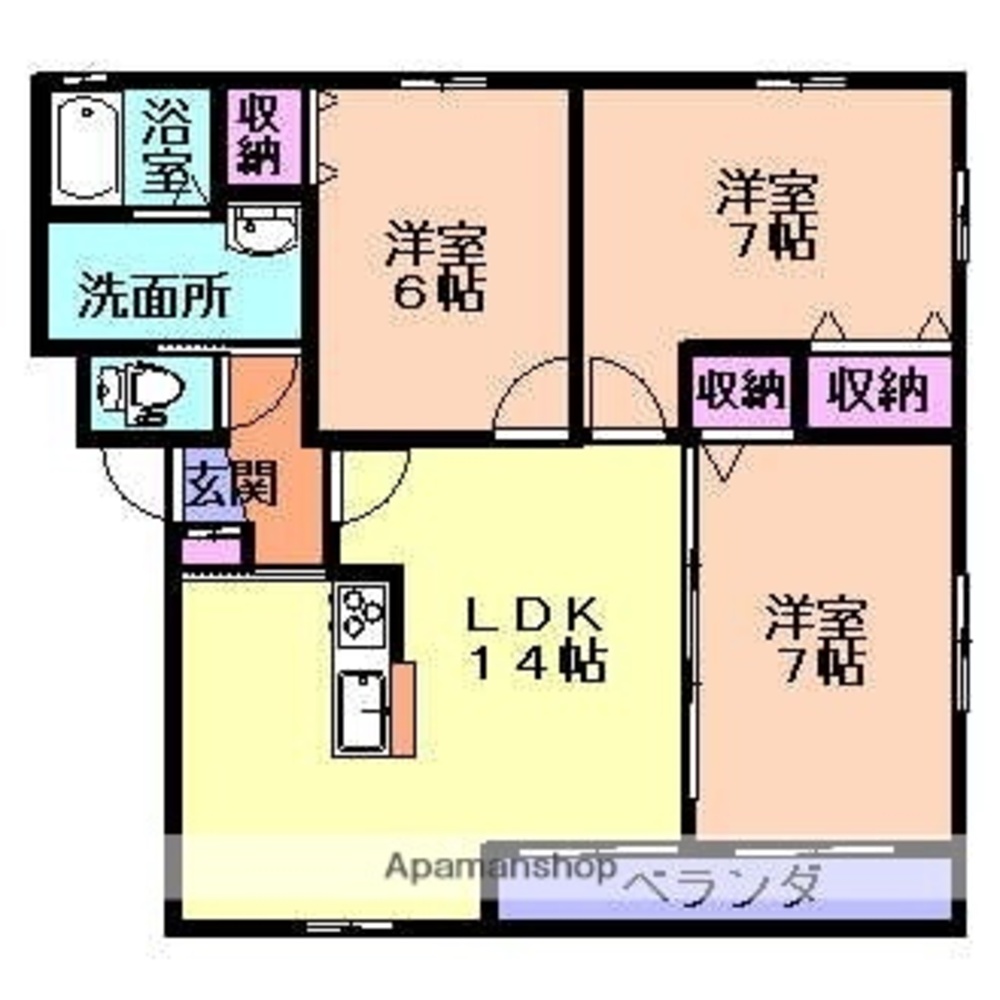 エレガンテ・ピソMK 岩手県一関市萩荘230 (7.6万円／3LDK (洋室6 洋室7 洋室7 LDK14)／72㎡)｜賃貸物件(賃貸マンション・アパート・一戸建て)の住宅情報・お部屋探しなら ...