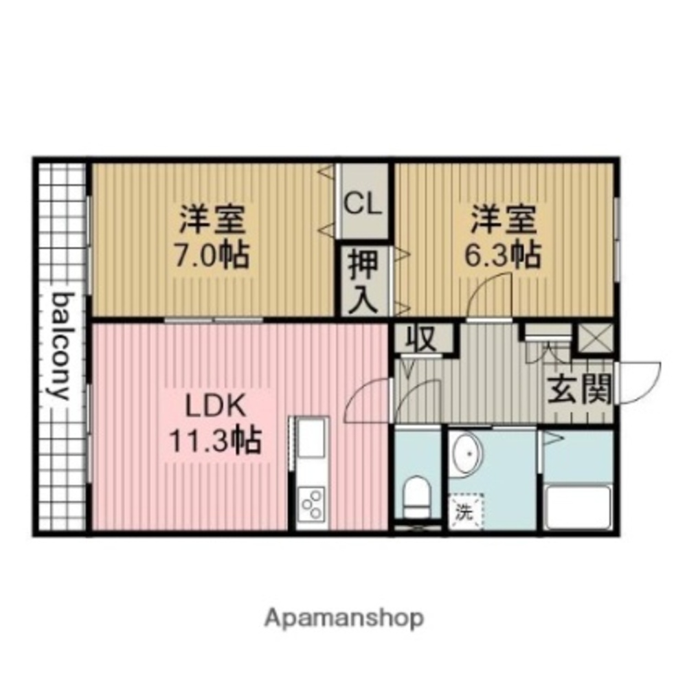 Granito伊代 愛知県西尾市丁田町103 (6.9万円／2LDK (洋室6.3 洋室7 LDK11.3)／57.16㎡)｜賃貸物件(賃貸マンション・アパート・一戸建て)の住宅情報・お ...
