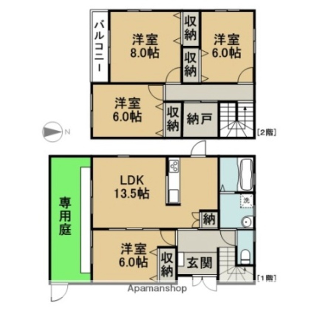 炭家須ヶ口 愛知県清須市須ケ口000 (13万円／4SLDK (洋室6 洋室6 洋室6 洋室8 LDK13.5)／100.2㎡)｜賃貸物件(賃貸マンション・アパート・一戸建て)の住宅情報・お ...
