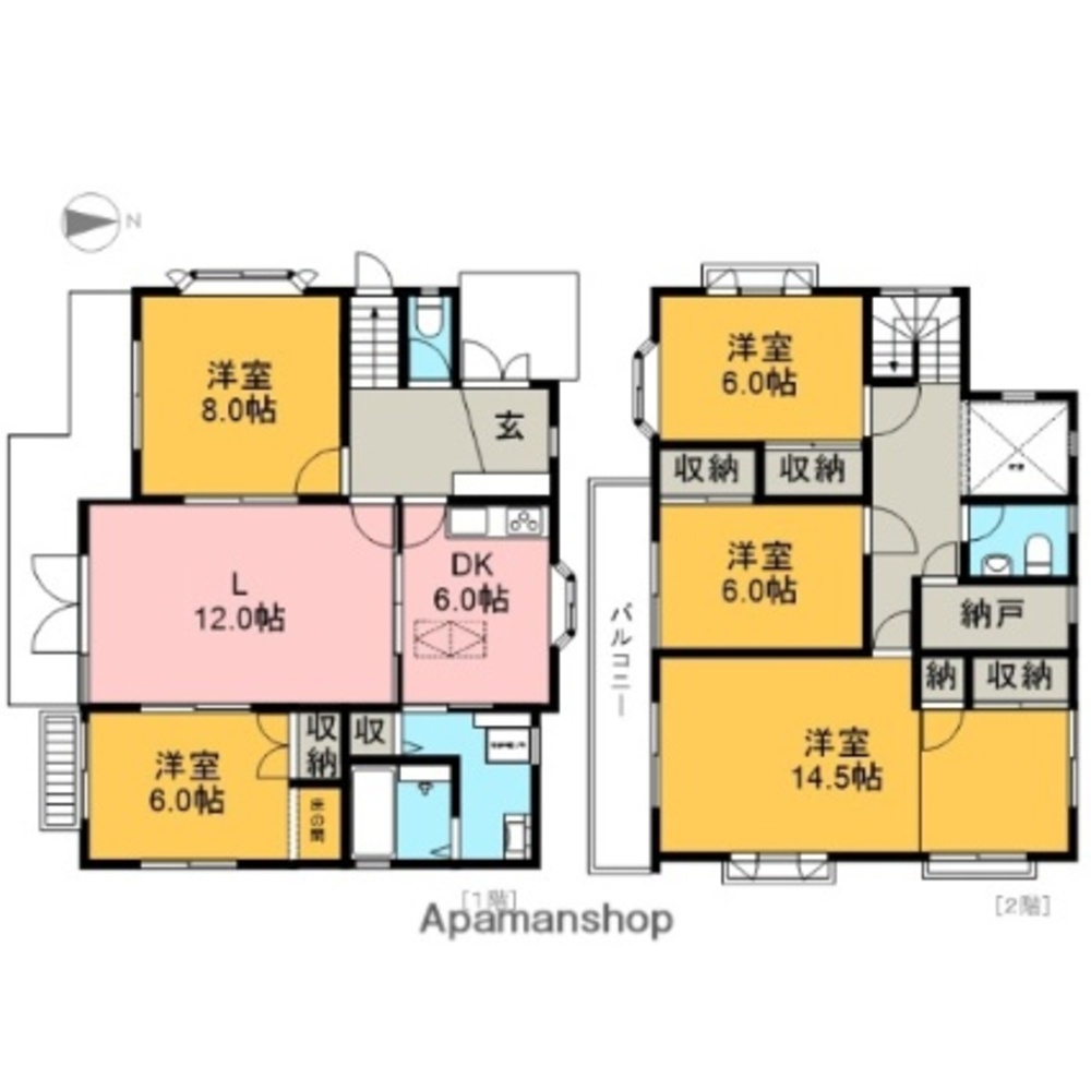 グリーンヒルE棟 栃木県宇都宮市上戸祭町000 (12万円／5SLDK (洋室6 洋室6 洋室6 洋室8 洋室14.5 DK6 他)／140.35㎡)｜賃貸物件(賃貸マンション・アパート・一戸 ...