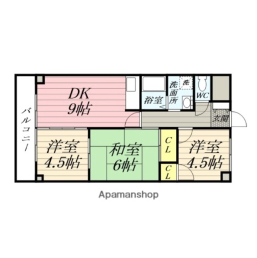 京浜東北線 港南台駅 地上4階建て 築35年 神奈川県横浜市港南区日野南001 (8万円／3DK (和室6 洋室4.5 洋室4.5 DK9)／53.5㎡)｜賃貸物件(賃貸マンション・アパート ...