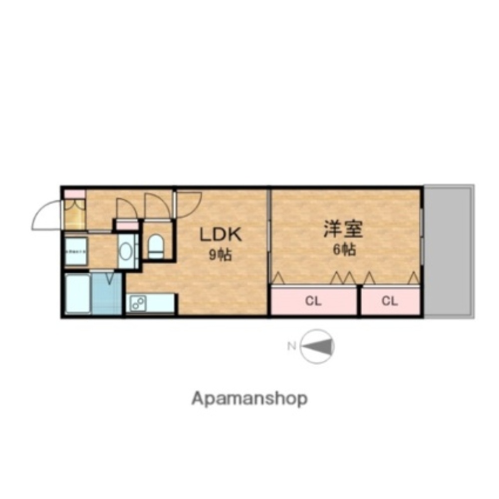 OsakaMetro千日前線 南巽駅 地上2階建て 築21年 大阪府大阪市生野区巽南001 (6.9万円／1LDK (洋室8 LDK9)／40.5㎡)｜賃貸物件(賃貸マンション・アパート・一戸 ...