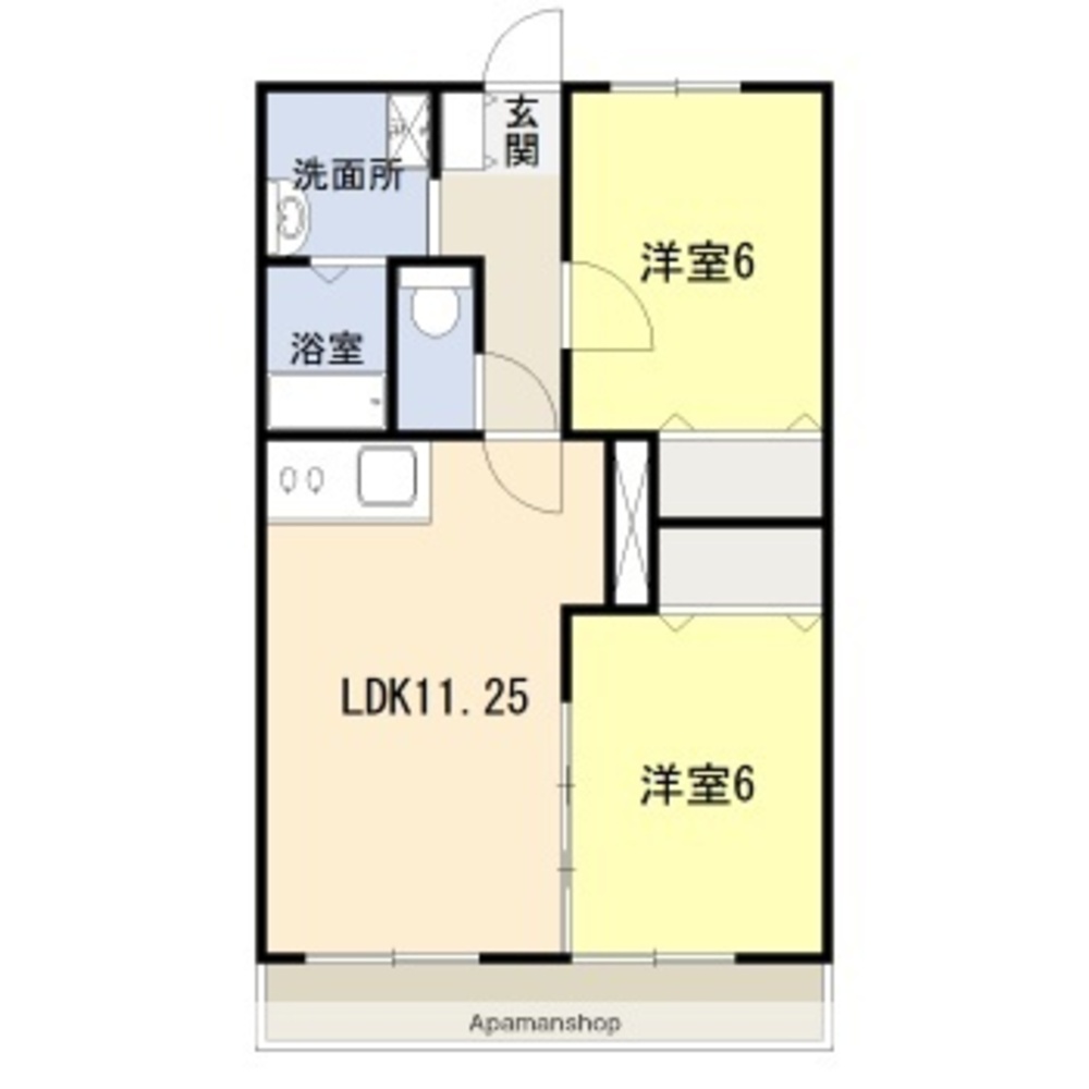 ドミール 熊本県八代市鏡町内田000 (5万円／2LDK (洋室6 洋室6 LDK11.3)／55.44㎡)｜賃貸物件(賃貸マンション・アパート・一戸建て)の住宅情報・お部屋探しならYahoo!不動産