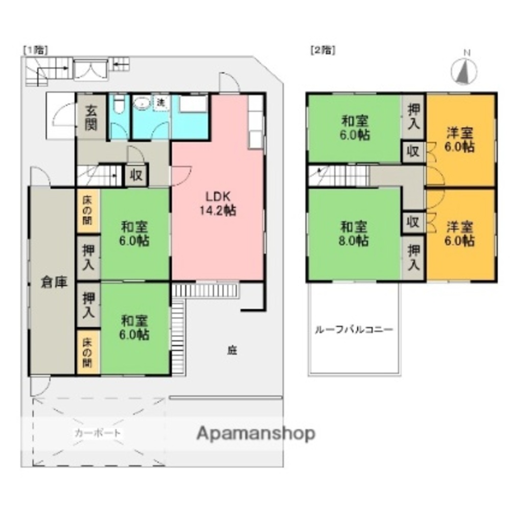 戸建貸家 高知県高知市高須003 (8万円／6LDK (和室6 和室6 和室6 和室8 洋室6 洋室6 LDK14)／120㎡)｜賃貸物件(賃貸マンション・アパート・一戸建て)の住宅情報・お ...