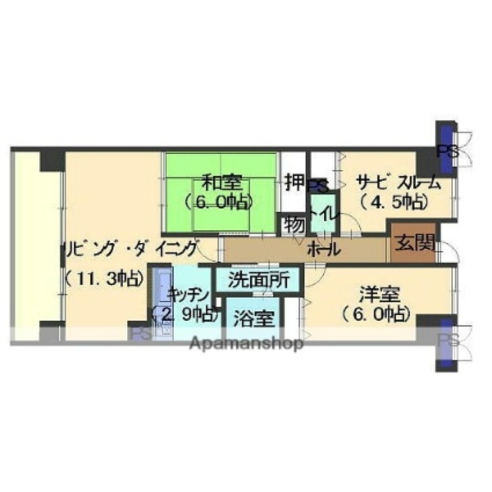 ネオハイツ古川中央903 宮城県大崎市古川幸町001 (7.5万円／3LDK (和室6 洋室4.5 洋室6 LDK14.2)／62.99㎡)｜賃貸物件(賃貸マンション・アパート・一戸建て)の ...