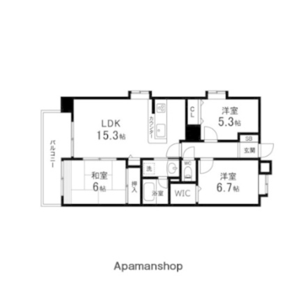 ストークコートII 宮城県仙台市泉区市名坂137 (8万円／3LDK (和室6 洋室5.3 洋室6.7 LDK15.3)／73.99㎡)｜賃貸物件(賃貸マンション・アパート・一戸建て)の住宅 ...