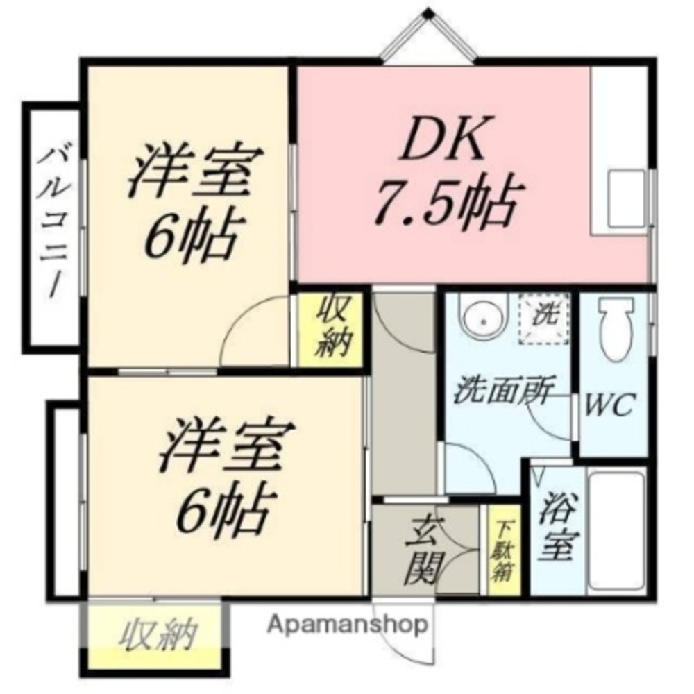 メゾン・エスプラネード 岡山県岡山市東区西大寺上002 (5万円／2DK (和室6)／49.68㎡)｜賃貸物件(賃貸マンション・アパート・一戸建て)の住宅情報・お部屋探しならYahoo!不動産