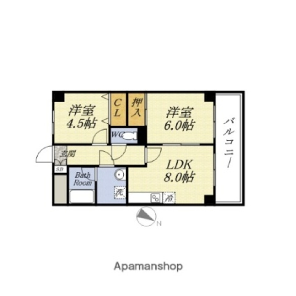 コートダジュール 大阪府大阪市港区弁天005 (7.6万円／2LDK (和室6 洋室6 LDK8)／43.74㎡)｜賃貸物件(賃貸マンション・アパート・一戸建て)の住宅情報・お部屋探しなら ...