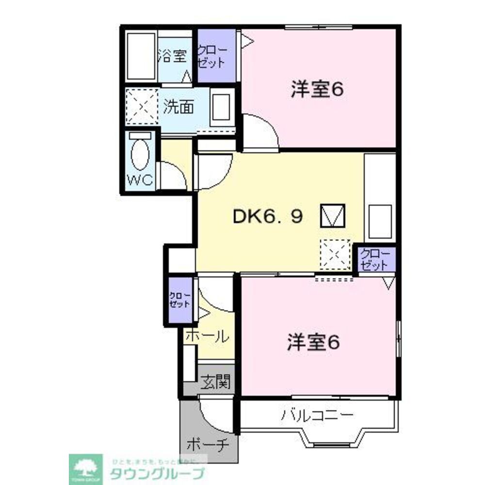 フォルトゥーナ 千葉県佐倉市上座 (6.4万円／2DK (洋室6 洋室6 DK6.9)／46.22㎡)｜賃貸物件(賃貸マンション・アパート・一戸建て)の住宅情報・お部屋探しならYahoo!不動産