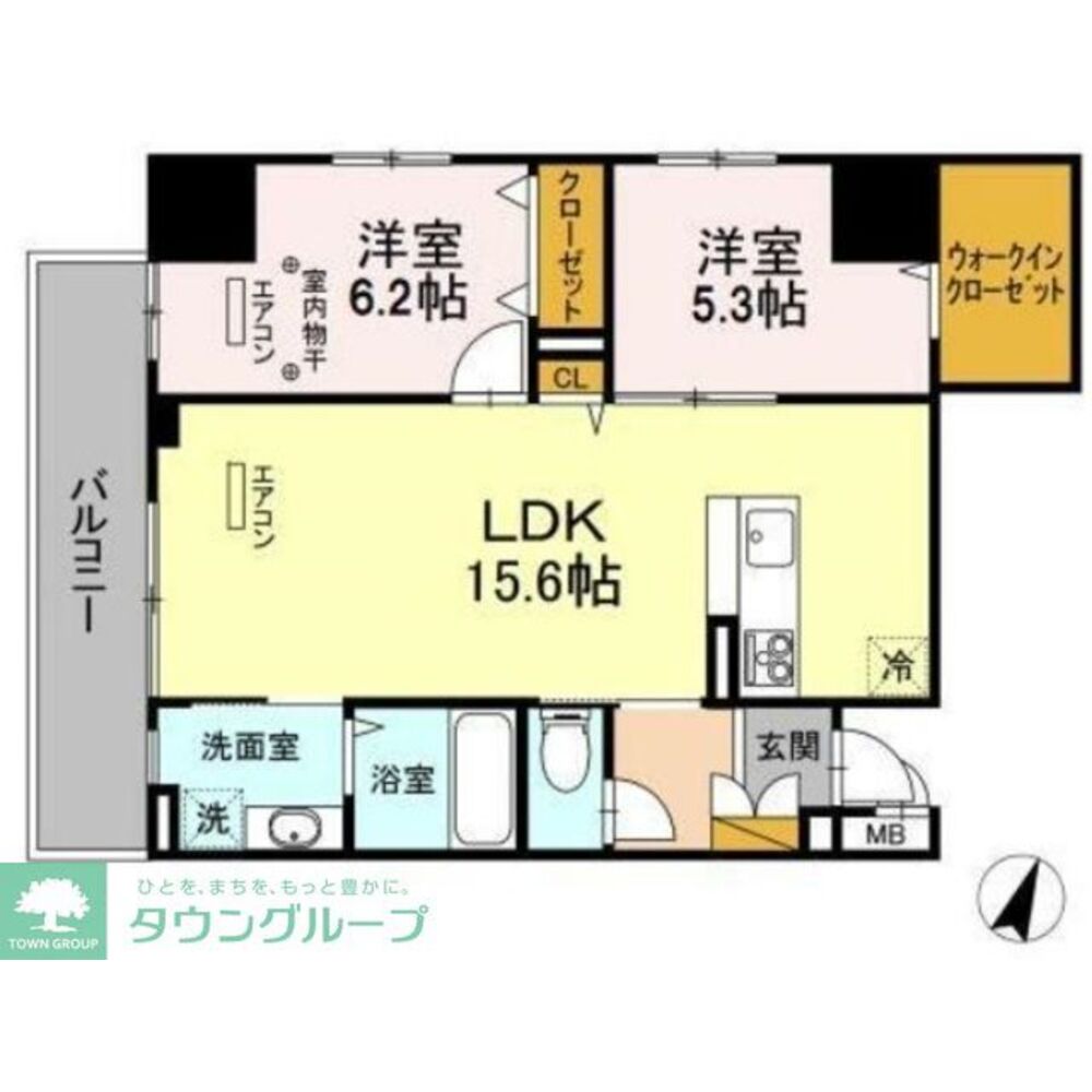 IS(イズ) 千葉県千葉市中央区新宿2丁目 (16.5万円／2LDK (洋室5.3 洋室6.2 LDK15.6)／61.53㎡)｜賃貸物件(賃貸マンション・アパート・一戸建て)の住宅情報・お ...